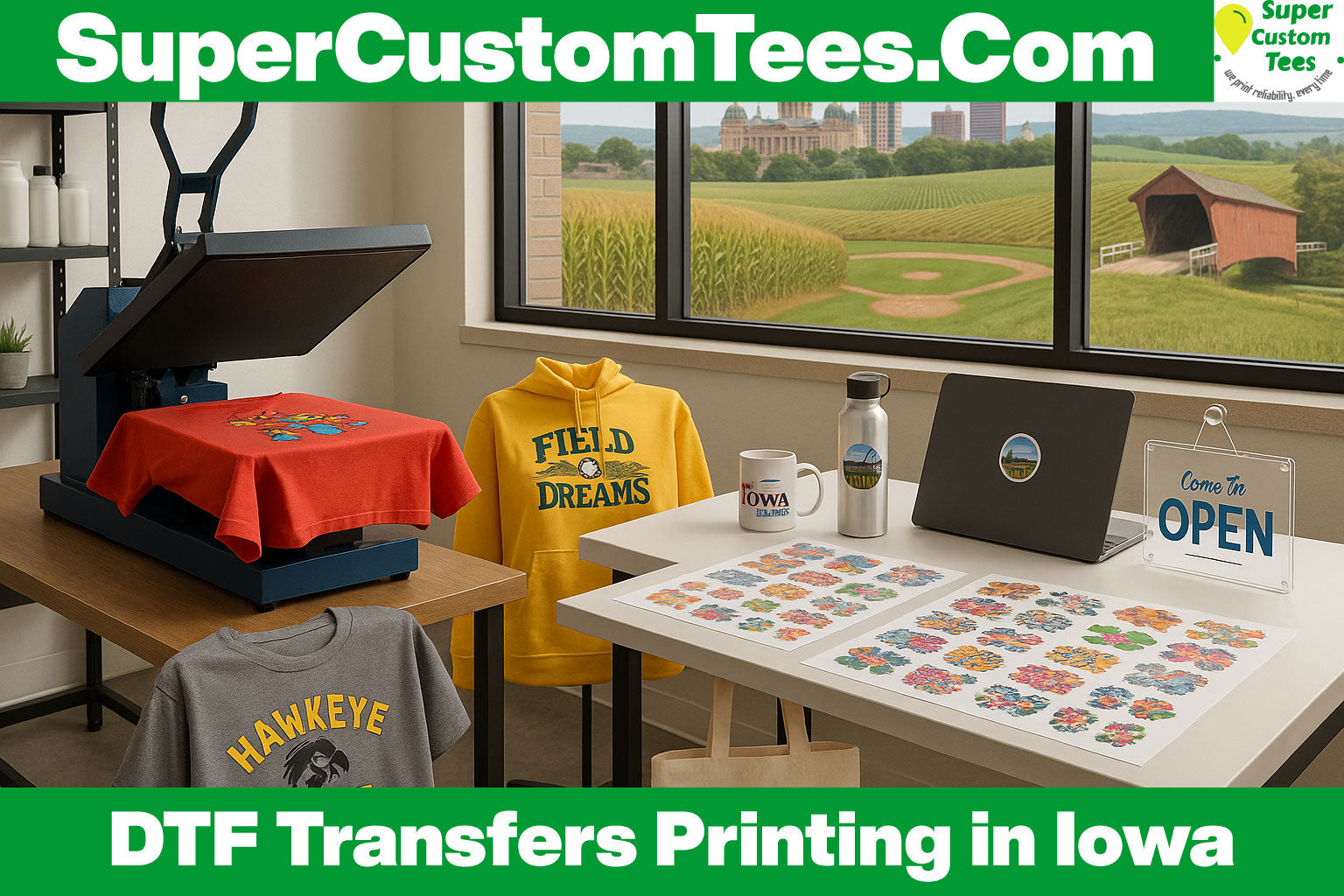DTF Transfers Printing in Iowa – Super Custom Tees