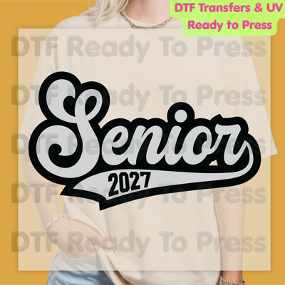 Senior 2027 Varsity Retro DTF Transfer Ready to Press Class of 2027 Gr ...