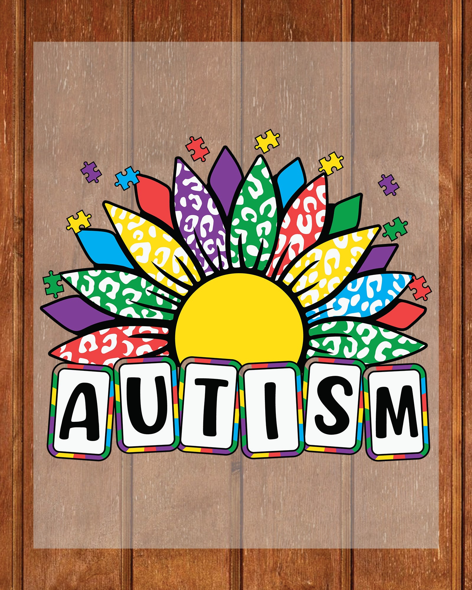 Autism Sunflower Awareness Ready To Press DTF Transfer – Super Custom Tees
