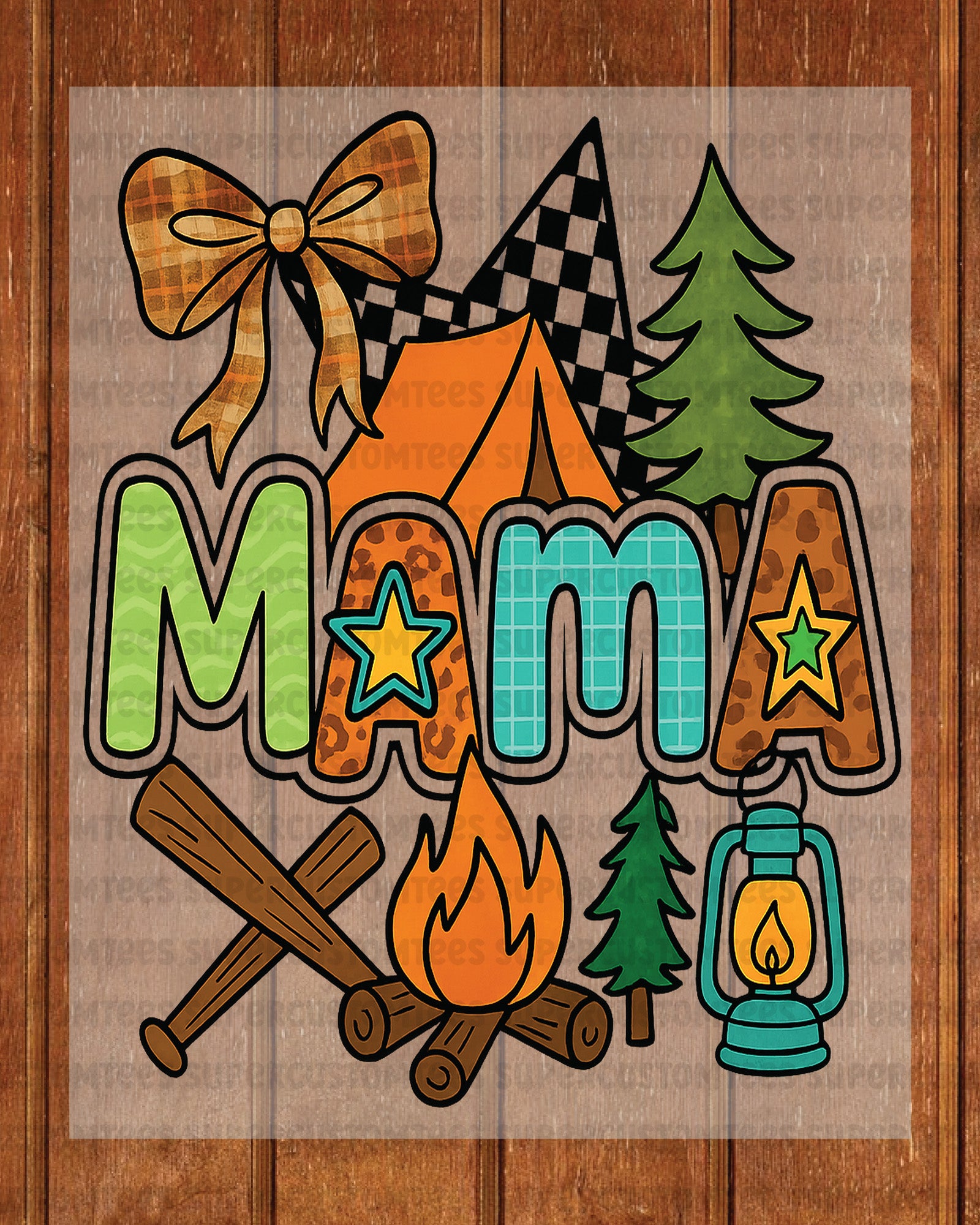 Camping Mama Ready to Press DTF Transfer – Super Custom Tees