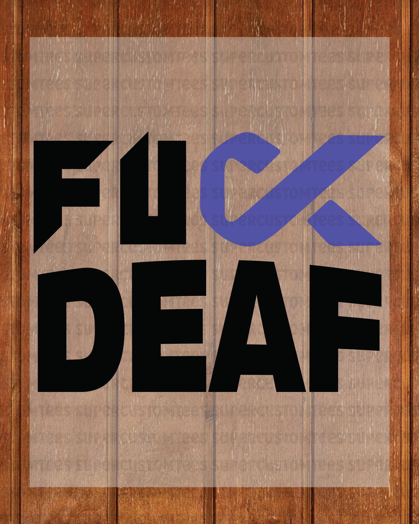 Deaf Awareness Heat Transfer for Shirt Ready to Press – Super Custom Tees