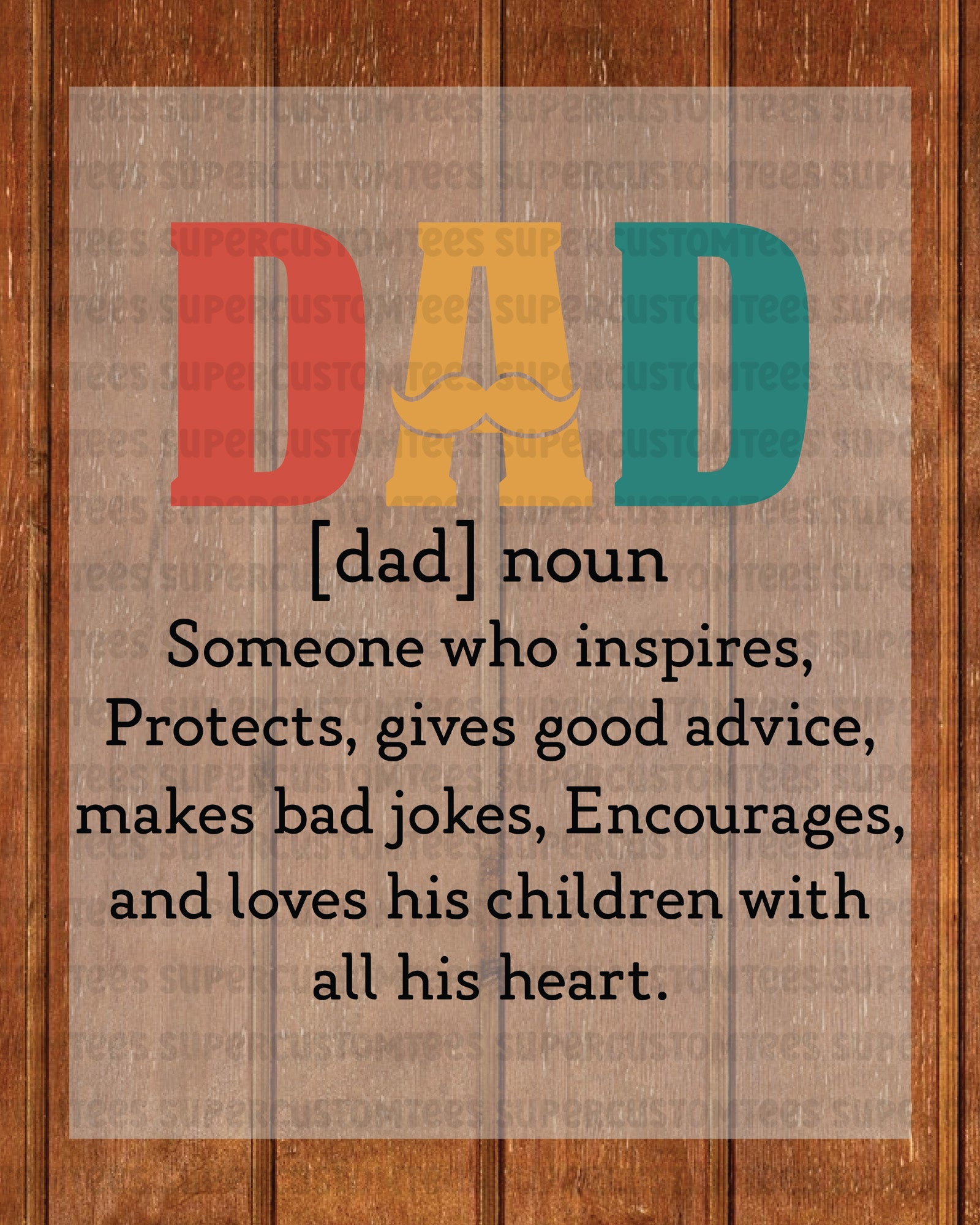 Funny Dad Definition DTF Transfer Ready to Press – Super Custom Tees