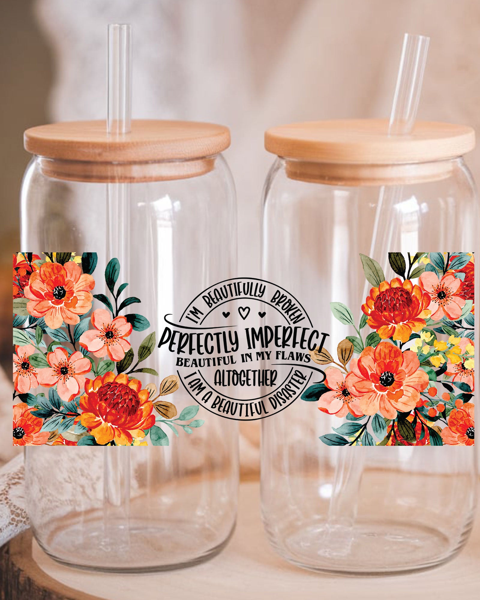 Perfectly Imperfect Christian Bible Verse UV wrap Ready to Stick ...