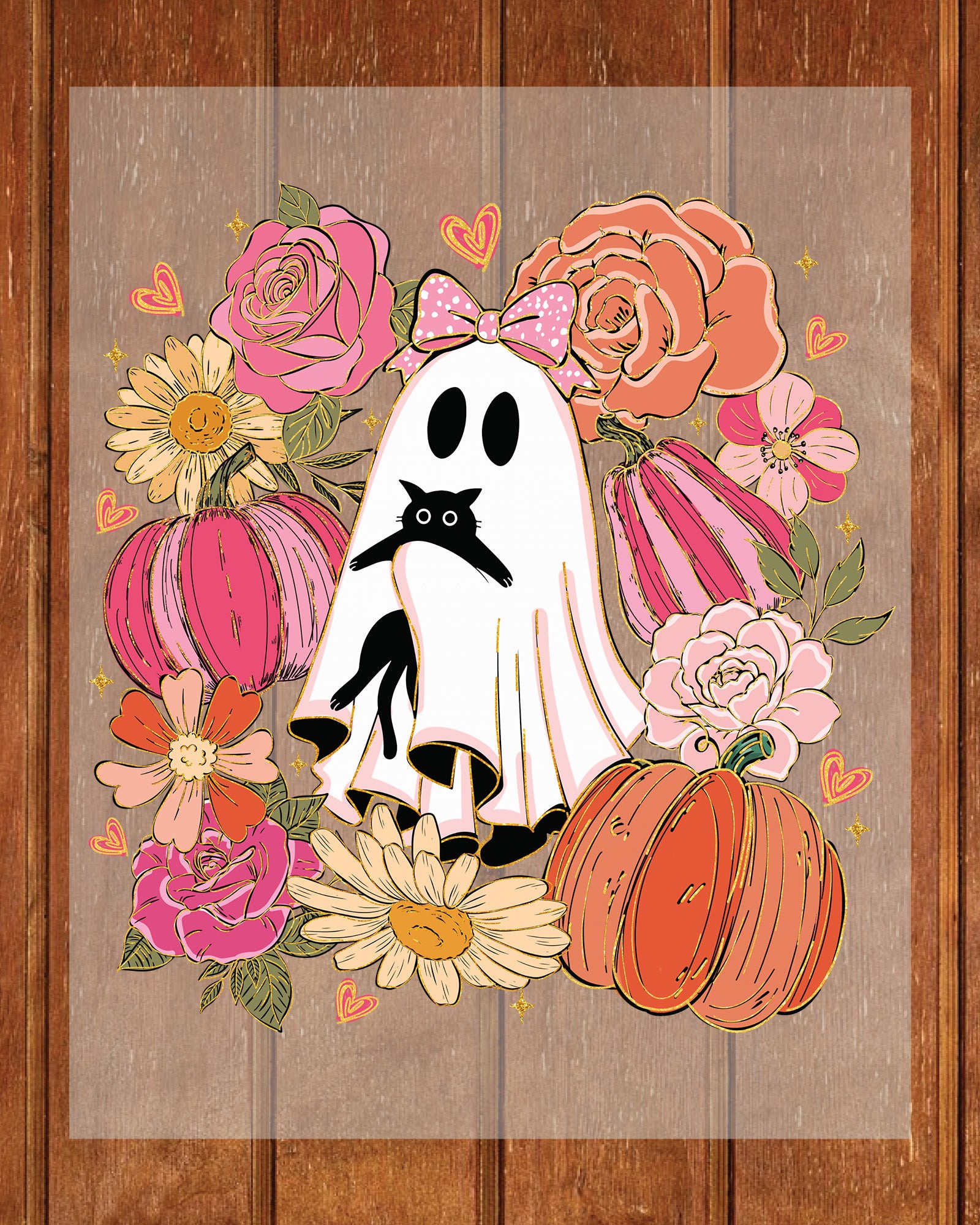 Preppy Halloween Ghost DTF Transfer Ready to Press – Super Custom Tees