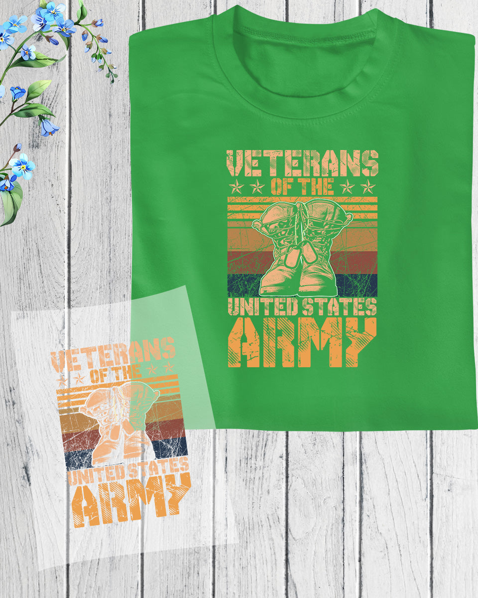 Veteran of United States Army DTF Transfer Film – Super Custom Tees